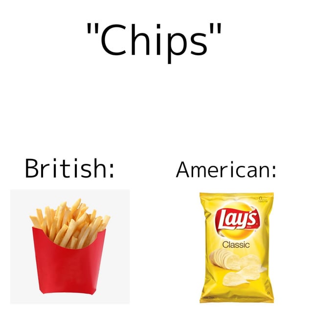 British vs American Chips Definition Meme GagBase | AI-powered meme ...