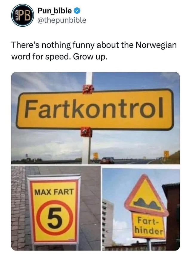 Norwegian 'Fart' Road Signs: The Word for Speed Isn't a Joke... Or Is ...