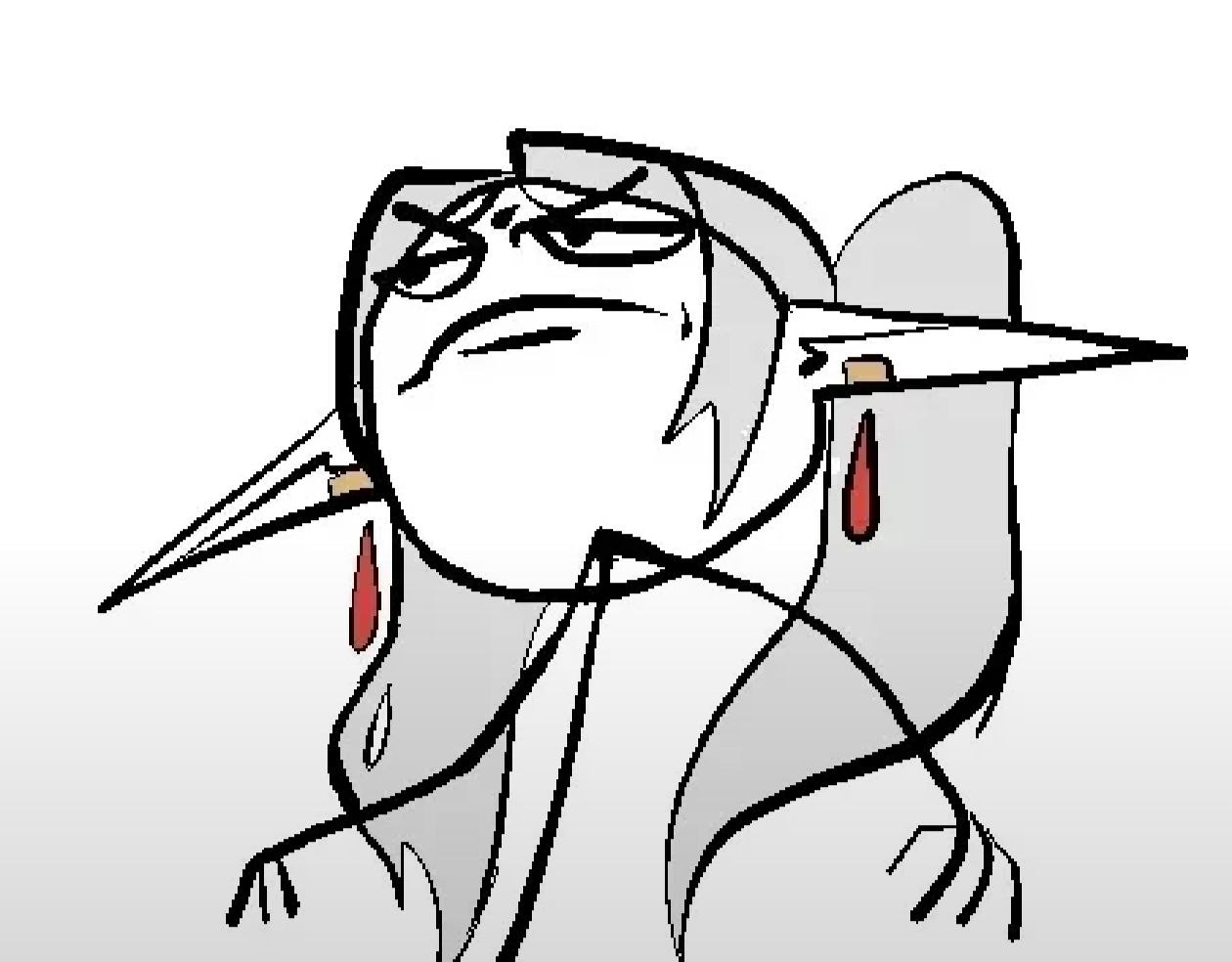 Tired Cartoon Character with Pointed Hat GagBase | AI-powered meme ...