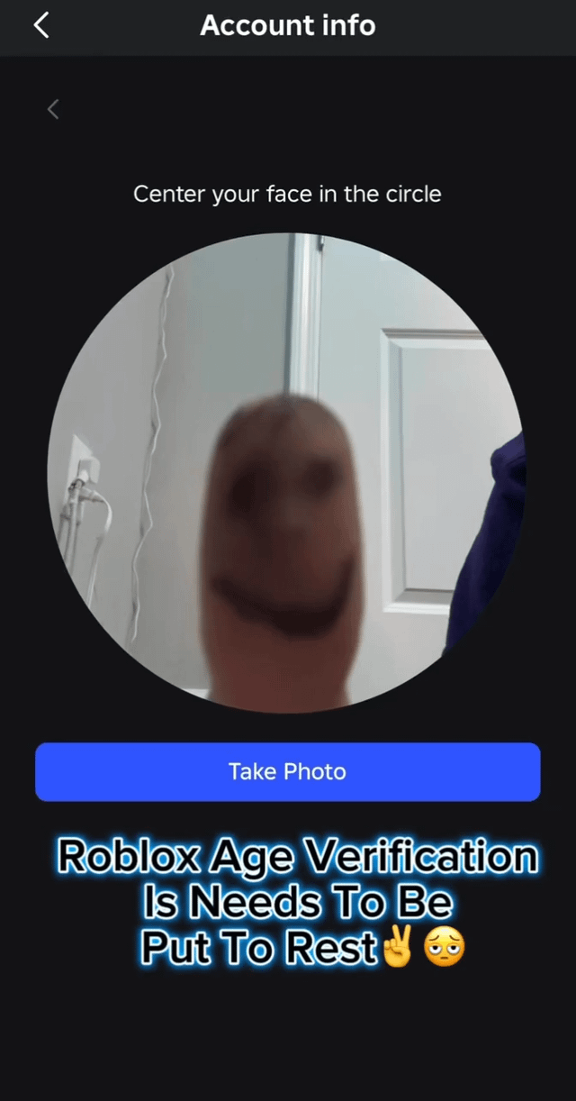 Roblox Age Verification Finger Face Troll GagBase | AI-powered meme ...