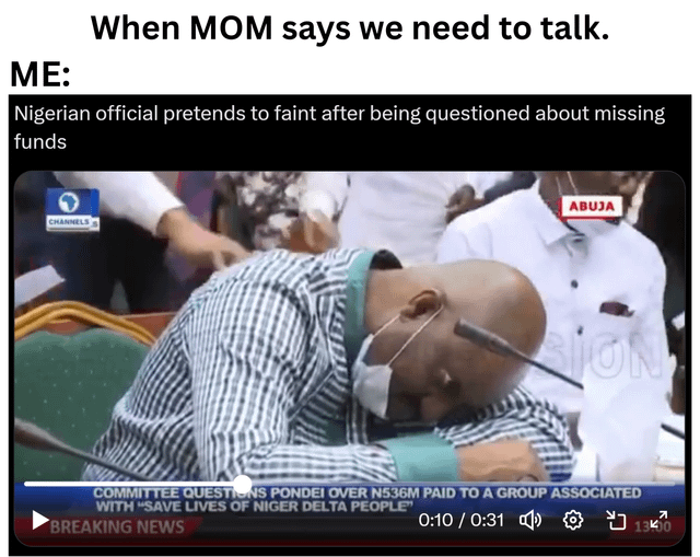 When Mom Says We Need to Talk - Fake Faint Reaction Meme GagBase | AI ...