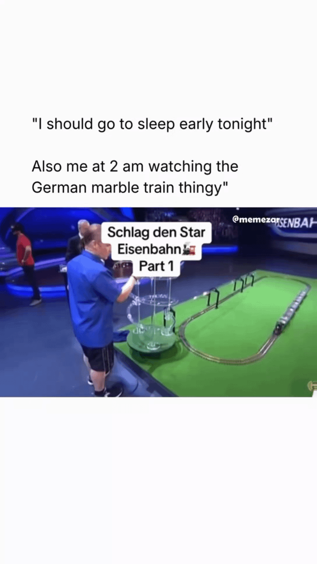 Me Trying to Sleep Early vs. Watching German Marble Trains at 2 AM ...