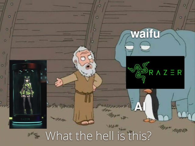 Razer's AI Waifu Product Confusion Meme GagBase | AI-powered meme ...